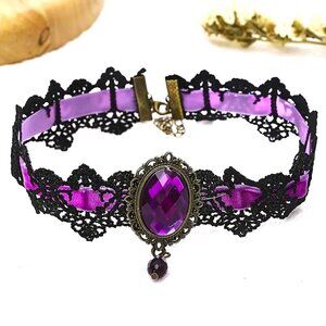 Choker Necklace | Jewelry | Lace Choker Necklace Sexy Jewel Goth Rave ...